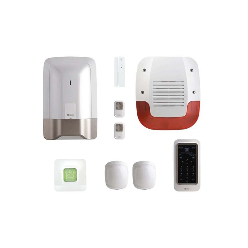 PACK ALARME RADIO CONNECTE DETECTEUR+CLAVIER+TELECOMMANDE