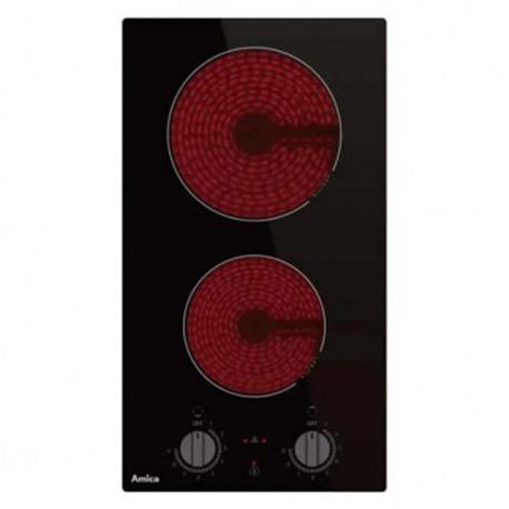 PLAQUE - VITRO - 2 FEUX - BOUTON