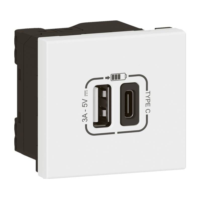 [077570L - Legrand] Prise double USB type A et C de la gamme Mosaic